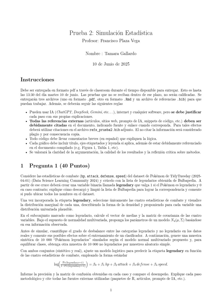 Prueba2 2025 1S | PDF | Informática