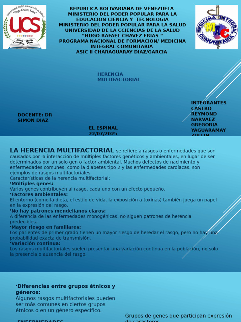 Herencia Multifactorial y Enfermedades Comunes | PDF | Regulación de la ...