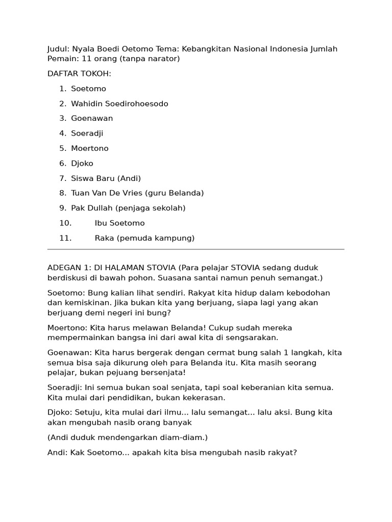 Script Sejarah Drama (Remake) | PDF