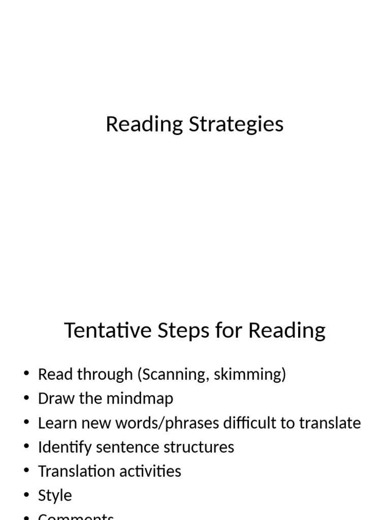 Reading Strategies | PDF