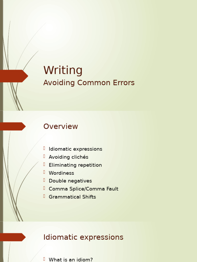 Mistakes To Avoid in Formal Writing | PDF | Comma | Grammar