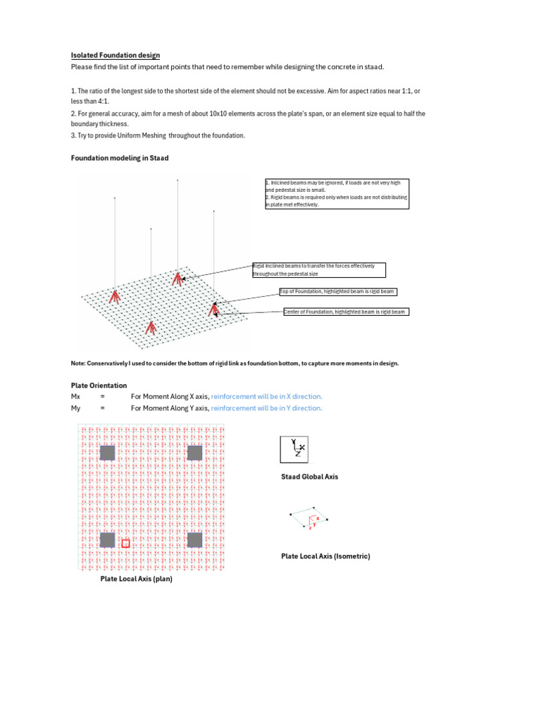 Isolated Foundation Design Tips Using FEM in Staad | PDF | Beam (Structure) | Structural Engineering