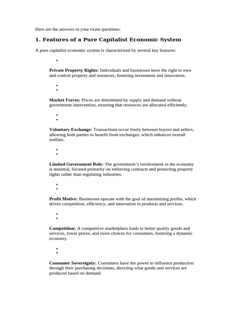 2 Here Are The Answers To Your Exam Questions | PDF | Market Economy ...