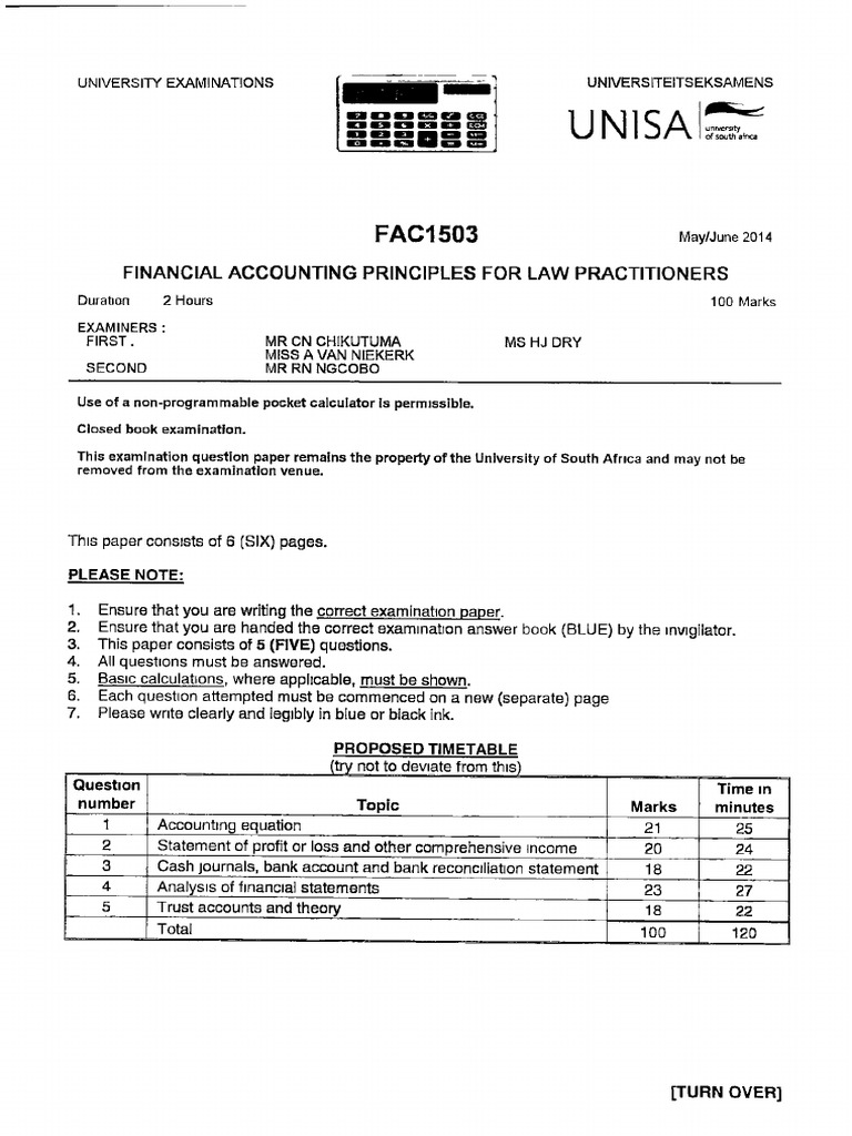 Fac1503 2014 6 e 1 | PDF