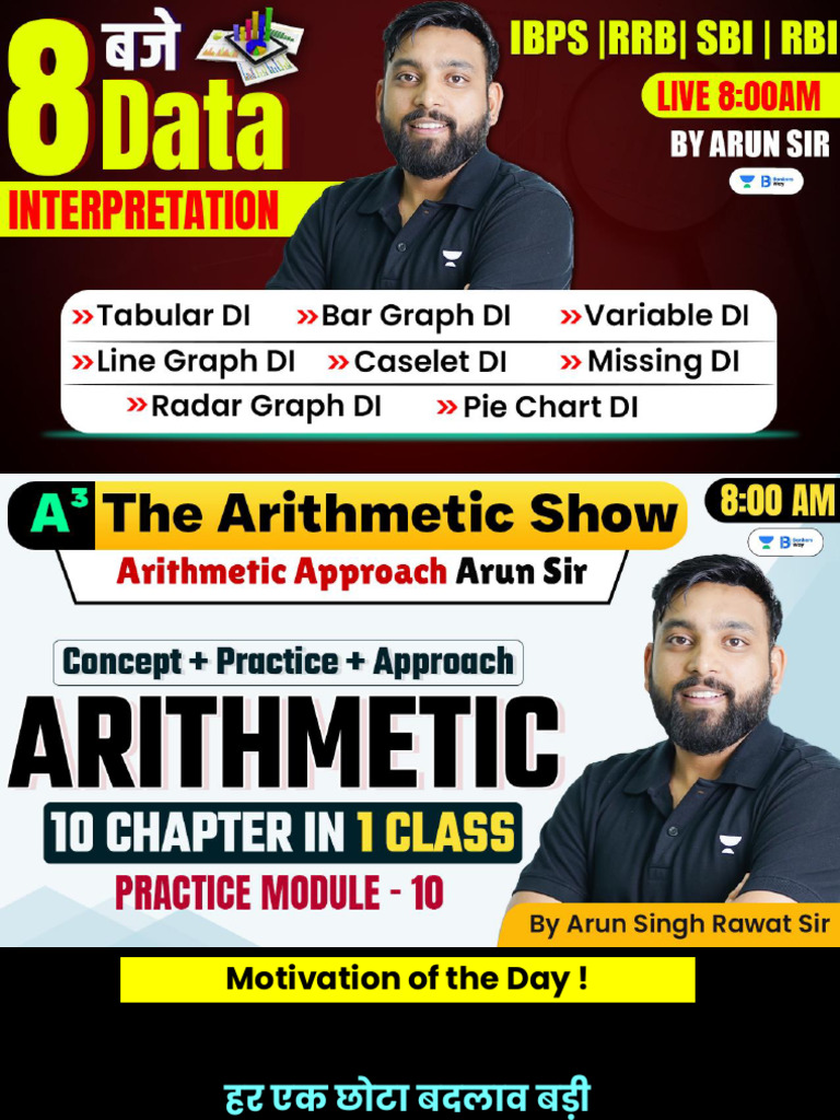 Practice - Set - 3 - 8 Am 8 Data Interpretations - Arun Singh Rawat ...