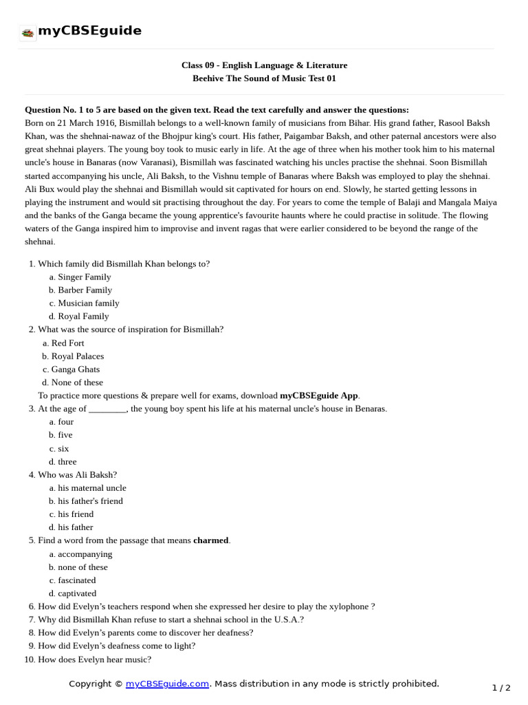 9 Eng Bee Thesoundofmusic Tp01 | PDF