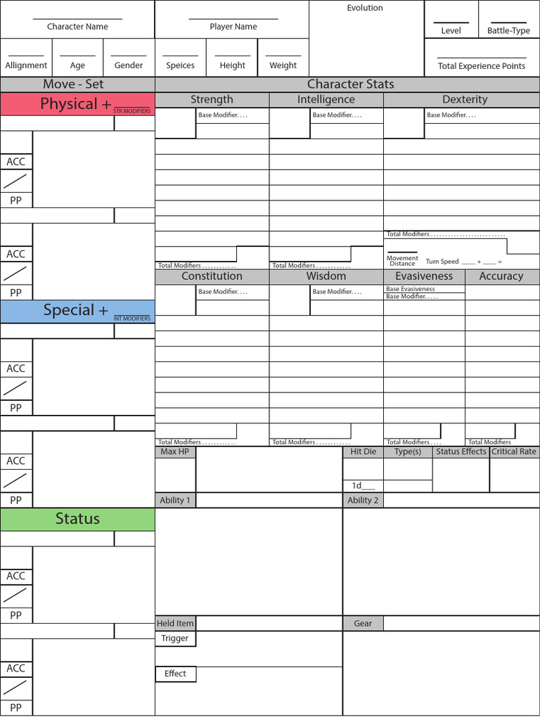 Character Stats and Modifiers Overview | PDF | Video Games | Role Playing