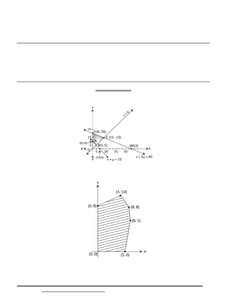Maths Class Xii Chapter 12 Linear Programming Practice Paper 15 2024 Answers | PDF | Linear ...