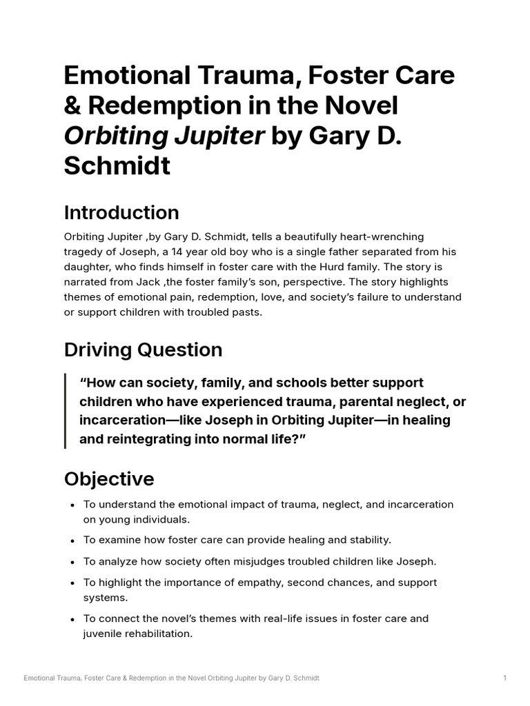 Trauma and Redemption in Orbiting Jupiter | PDF
