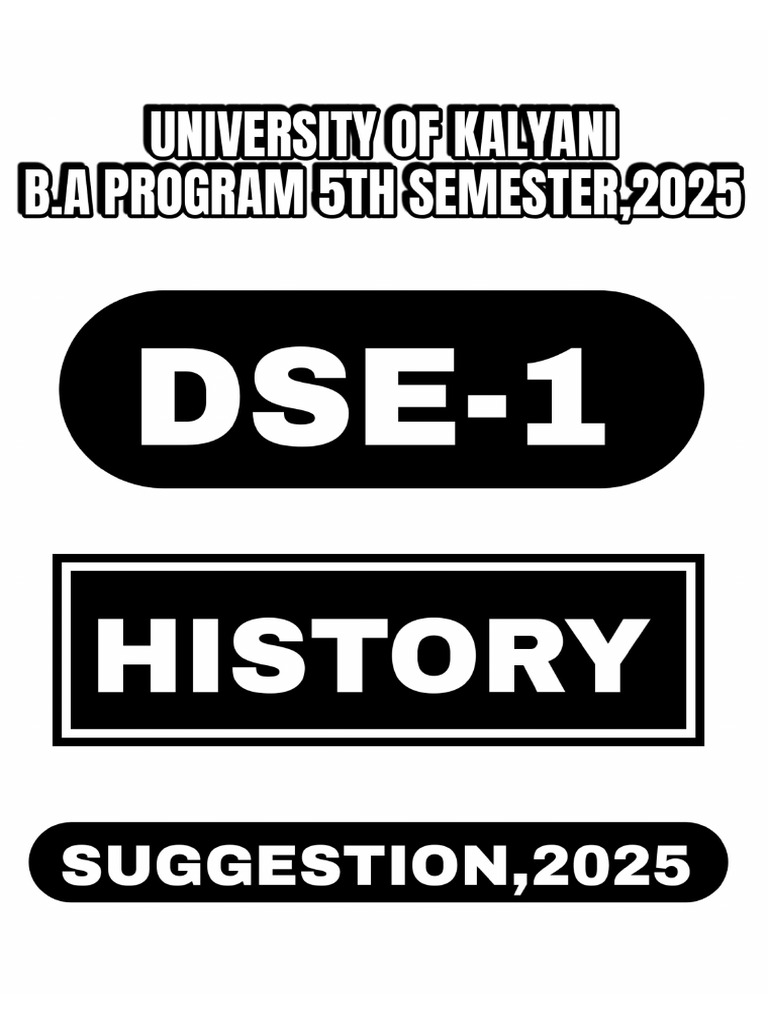 History Dse-1 Semester 5th Semester | PDF