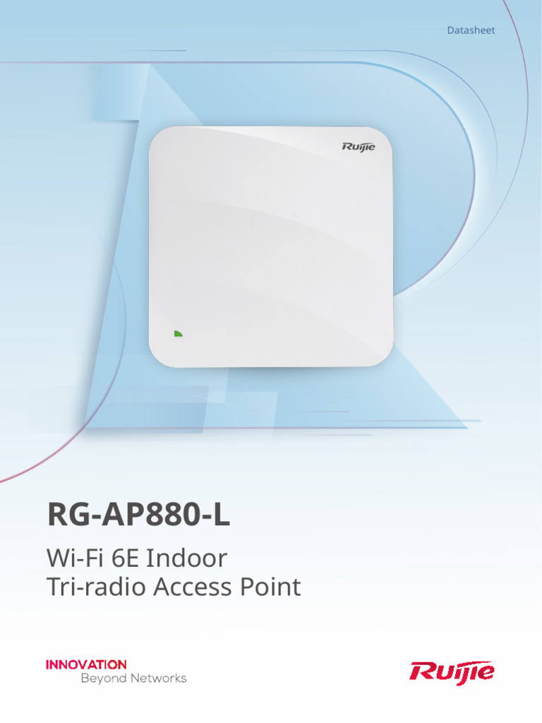 RG-AP880-L Wi-Fi 6 Indoor Tri-Radio Access Point Datasheet - For ...