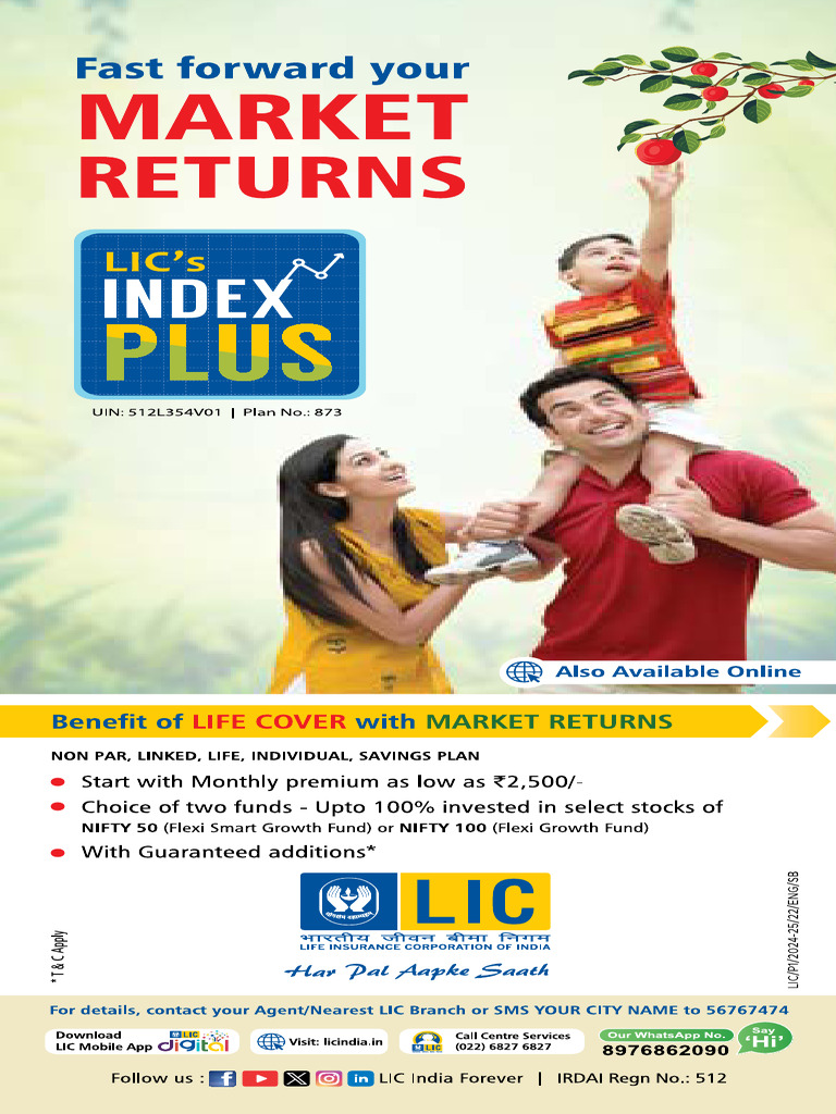 LIC - Index Plus Sales Brochure | PDF | Insurance | Life Insurance