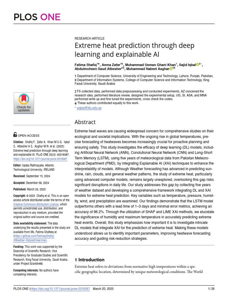 Extreme Heat Prediction Through Deep | PDF | Deep Learning | Machine ...