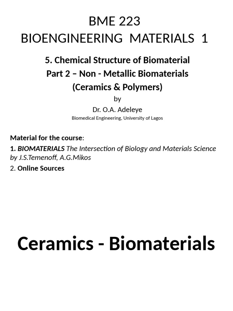 Note 5 Structure of Ceramics and Polymers (Autosaved) | PDF | Polymers ...
