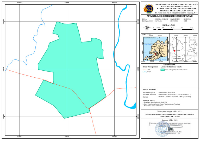 Inset Peta Redistribusi Tanah NTB | PDF