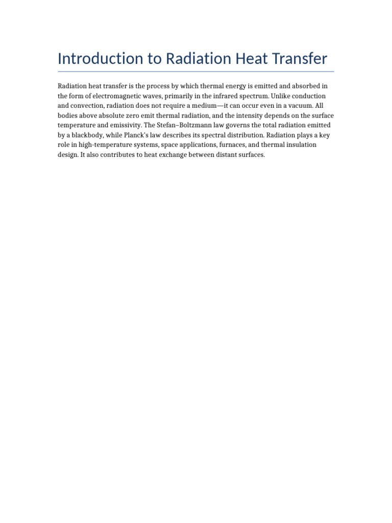 Understanding Radiation Heat Transfer | PDF