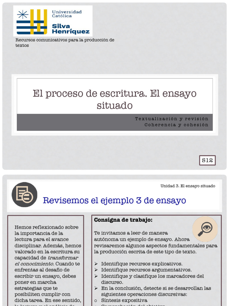 Unidad 3. Semana 12 2023-2 | PDF | Ensayos | Escritura