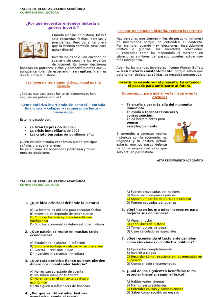 Historia y Estrategias de Inversión | PDF | Inversiones | Comprensión ...