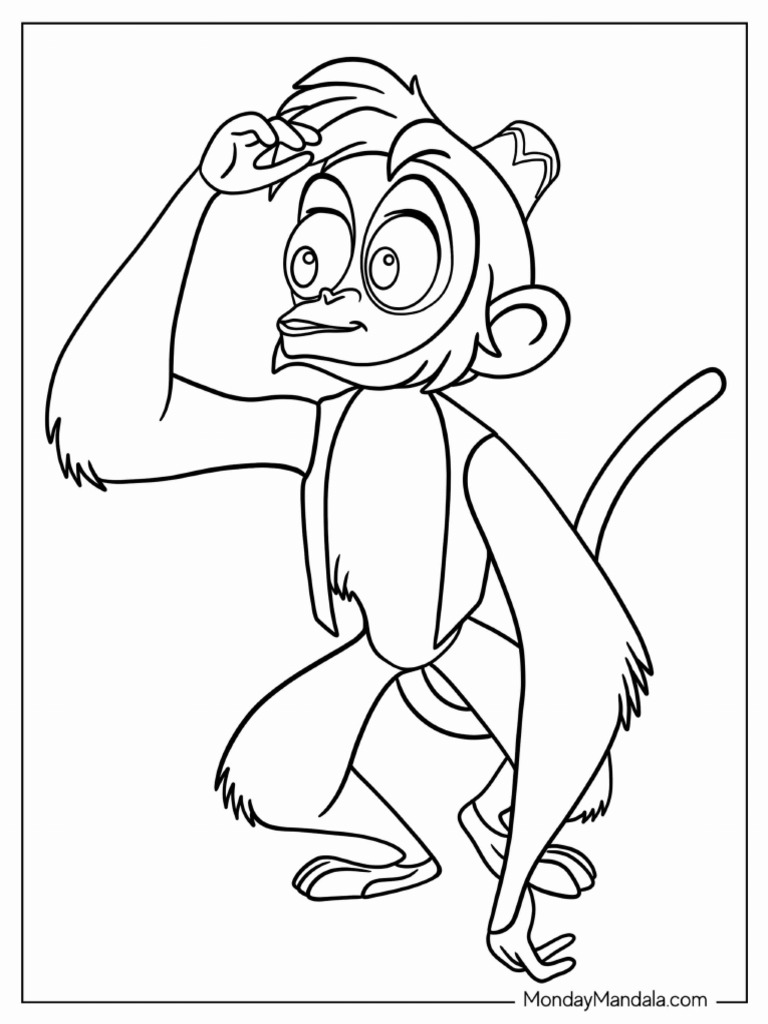 Abu The Monkey From Aladdin To Color | PDF