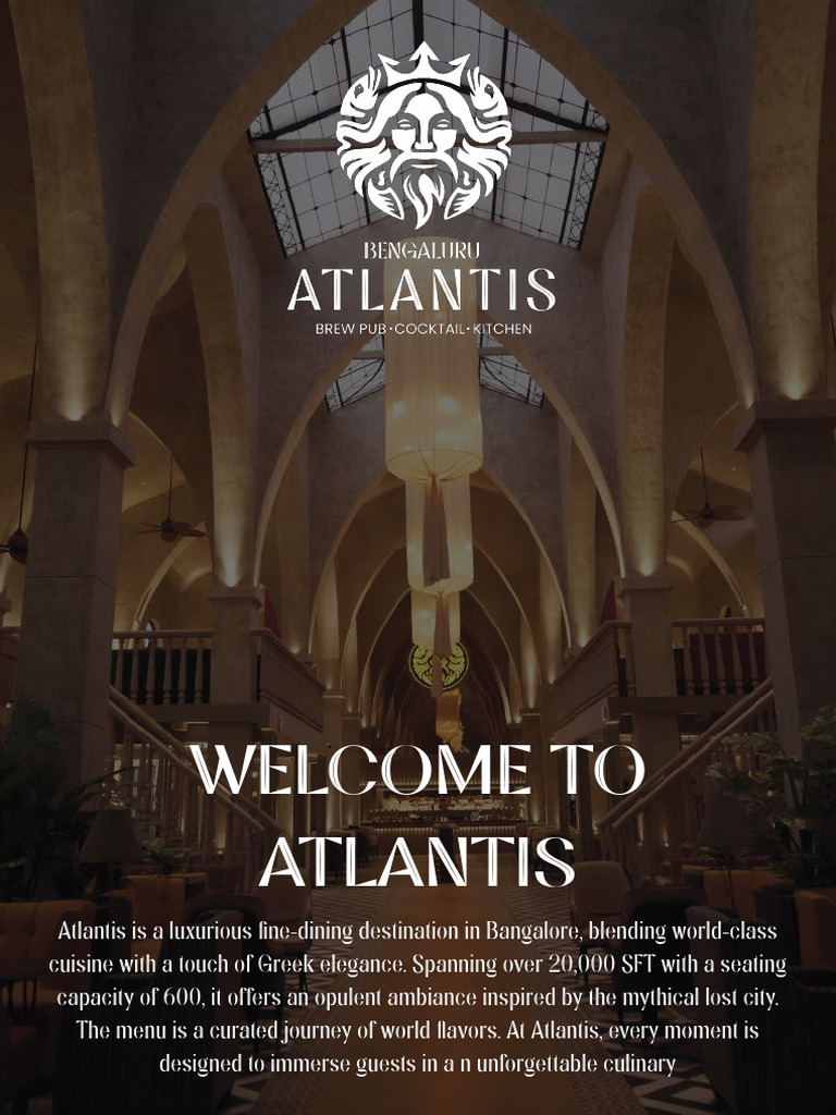 Atlantis Bangalore Menu & Pricing | PDF | Cocktails | Drink