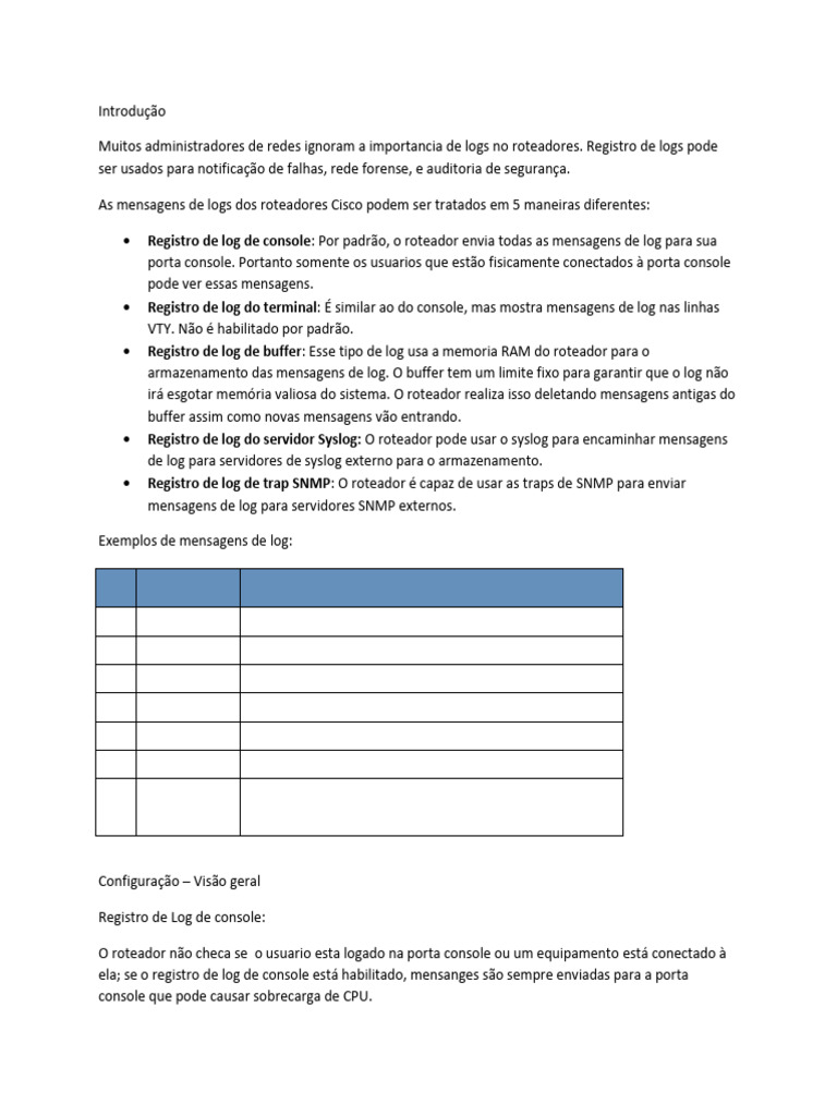 How To Configure Logging in Cisco Ios | PDF | Roteador (informática ...