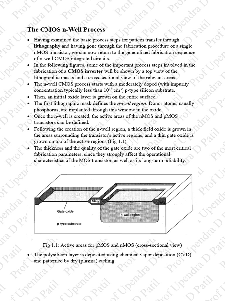 1.5 Fabrication Process of CMOS 20240820 | PDF | Mosfet | Cmos