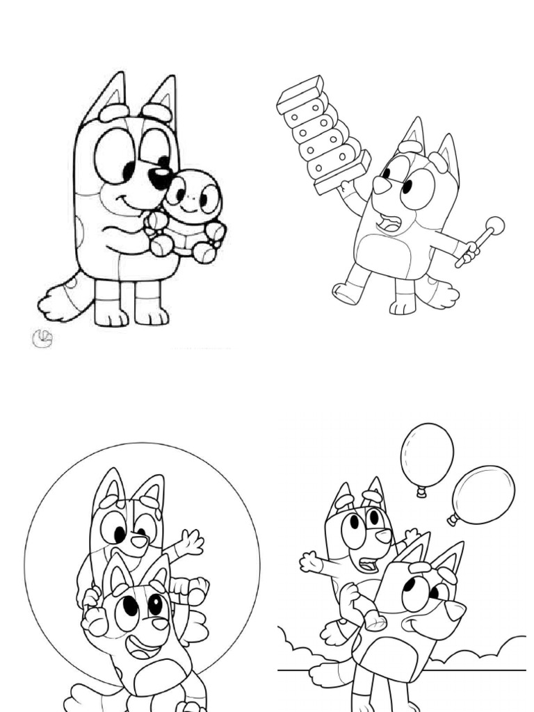 Bluey para Colorear | PDF