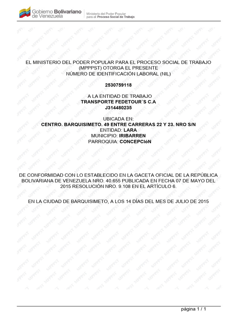 Certificado de Identificacion Laboral - Certificado de Identificacion ...