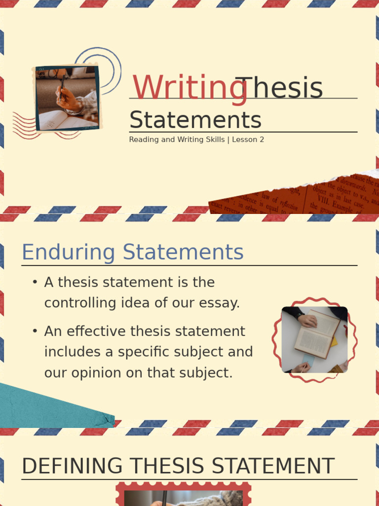 Lesson 2 Thesis Statements | PDF | Essays | Thesis