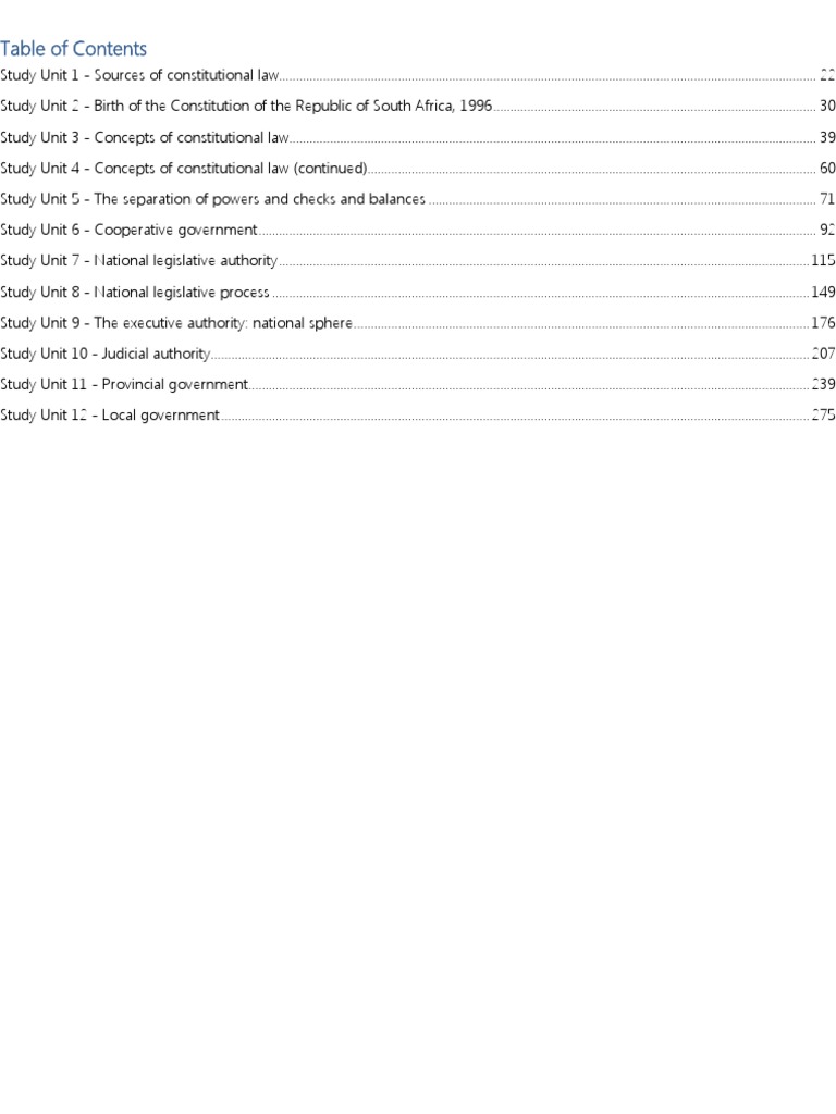 Study Guide CSL2601 | PDF | Constitution | Common Law