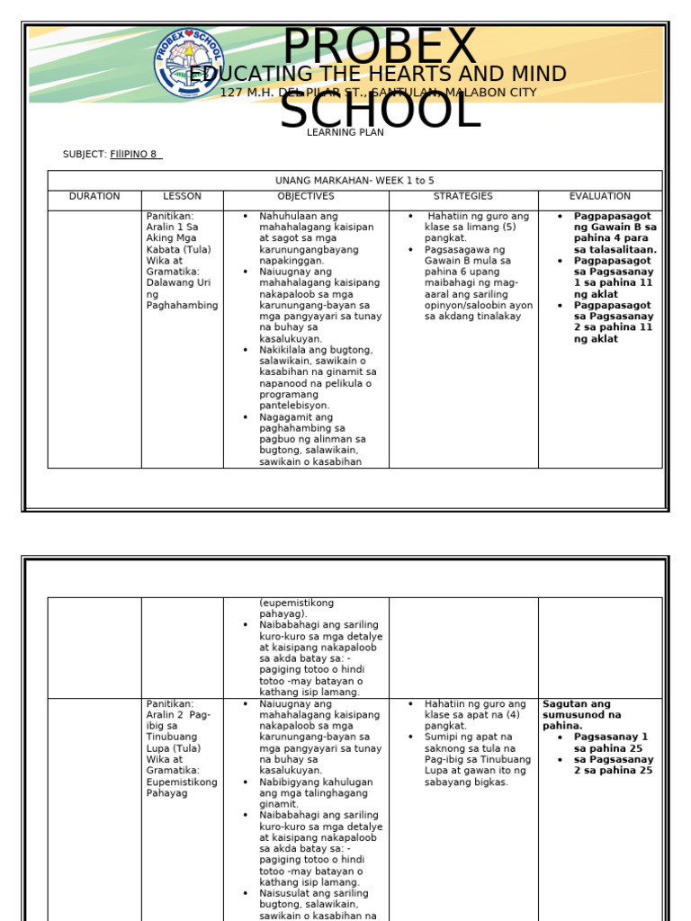 ESP 9 - Curriculum Plan | PDF
