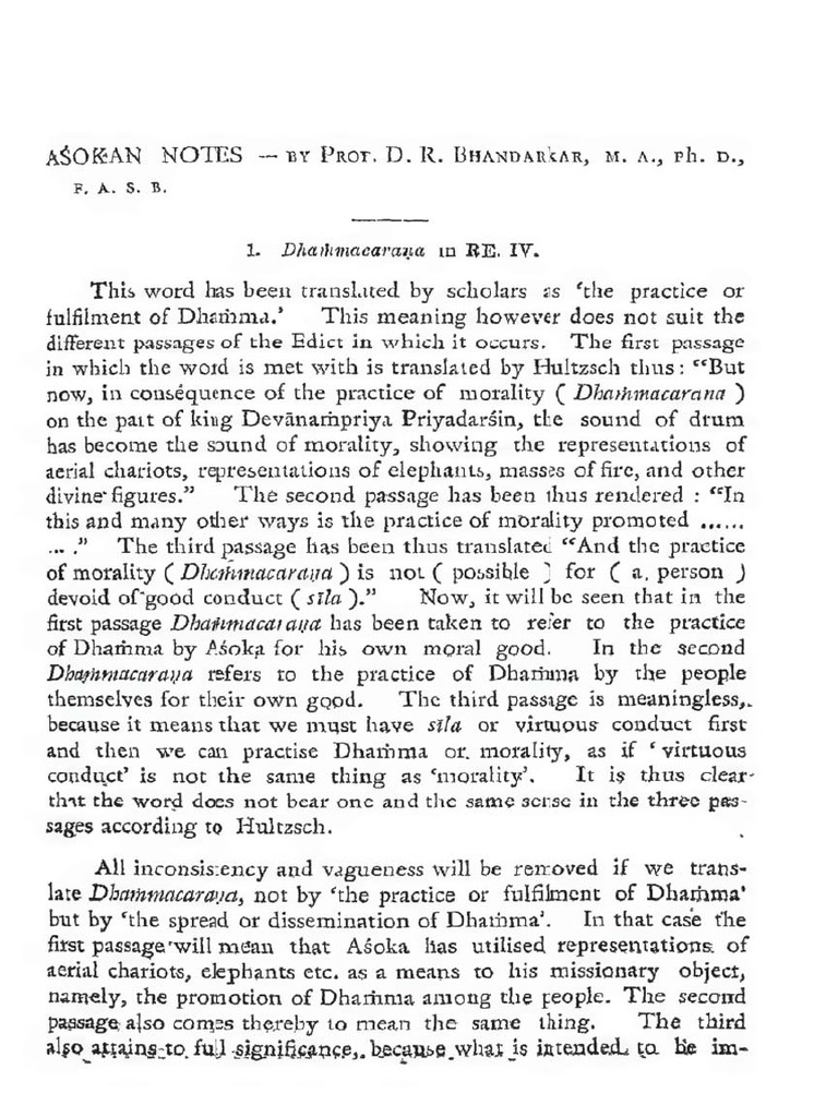 1934 Asokan Notes Bhandarkar Pathak Volume 1934 | PDF