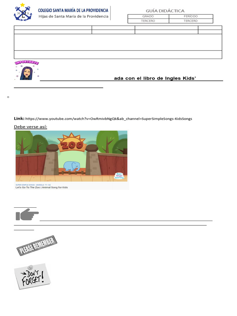 3rd Grade - Guías Didácticas - Inglés - 3rd Term | PDF | Lingüística