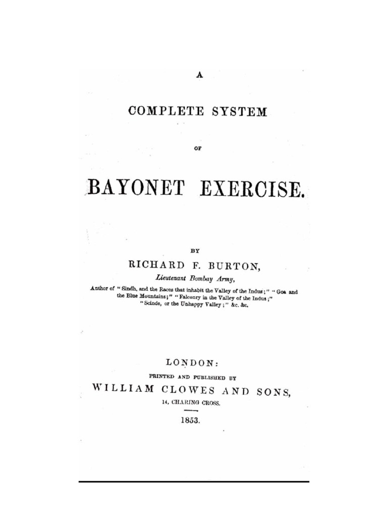Bayonet Exercise Training Manual | PDF