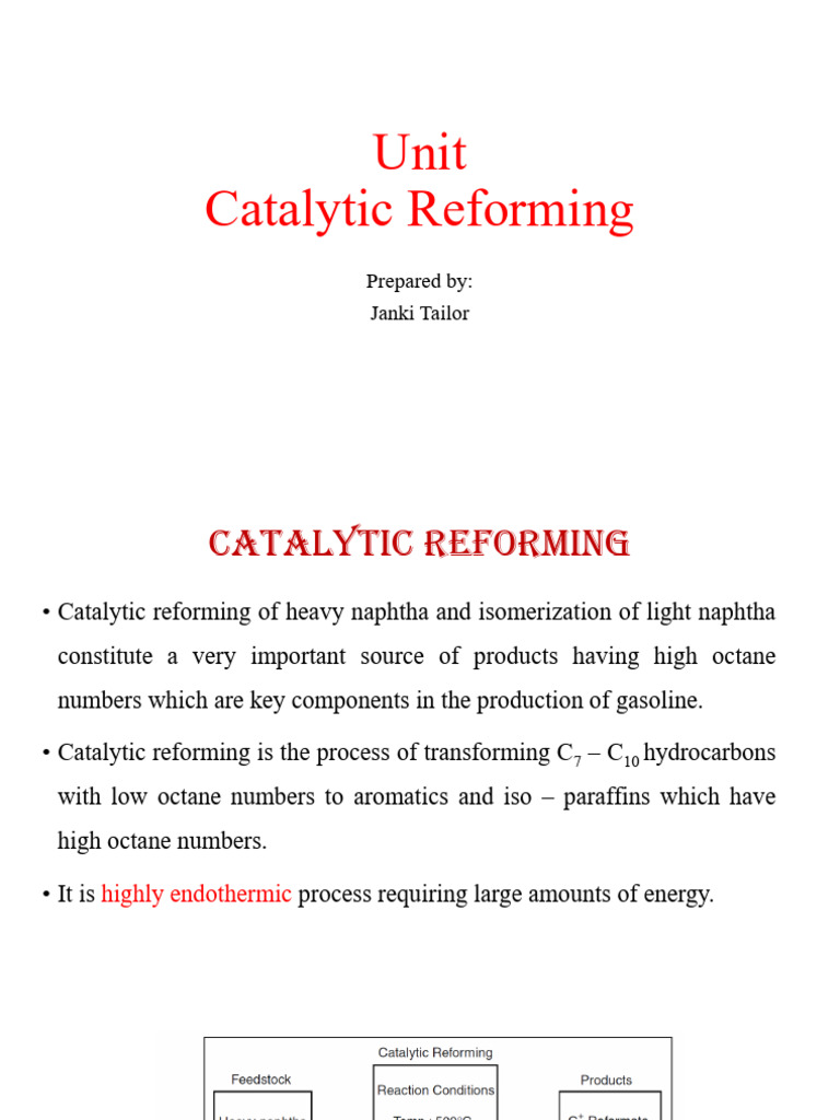 Catalytic Reforming Process Overview | PDF | Chemical Reactions ...