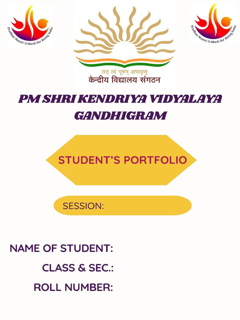 Class 10 Portfolio Template Guide | PDF