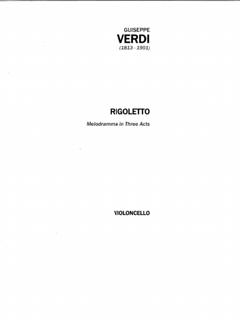 Vc_ G. Verdi, Rigoletto | PDF