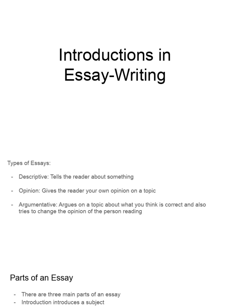 Introductions in Essay-Writing | PDF | Essays | Pet