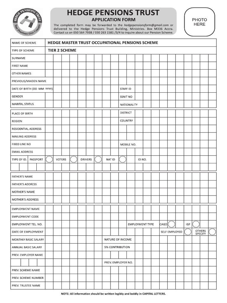 Tier 2 Hedge Pensions Enrollment Form | PDF