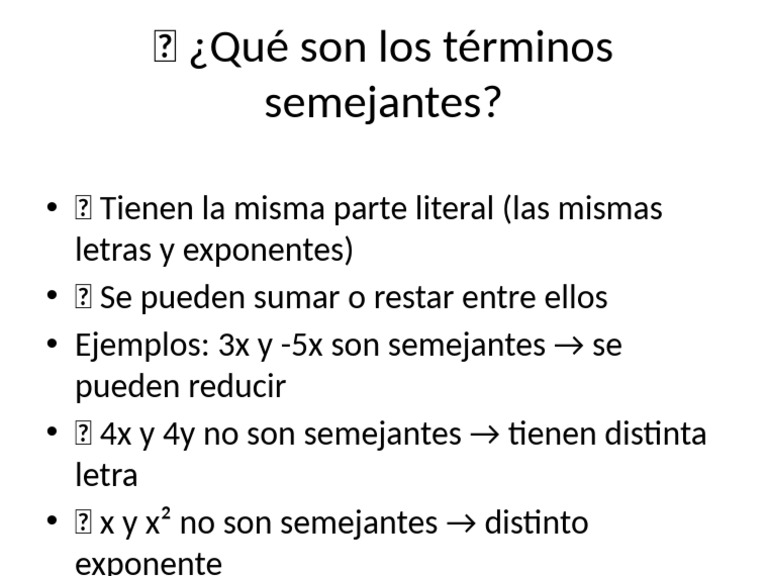 Definicion Terminos Semejantes 7basico | PDF