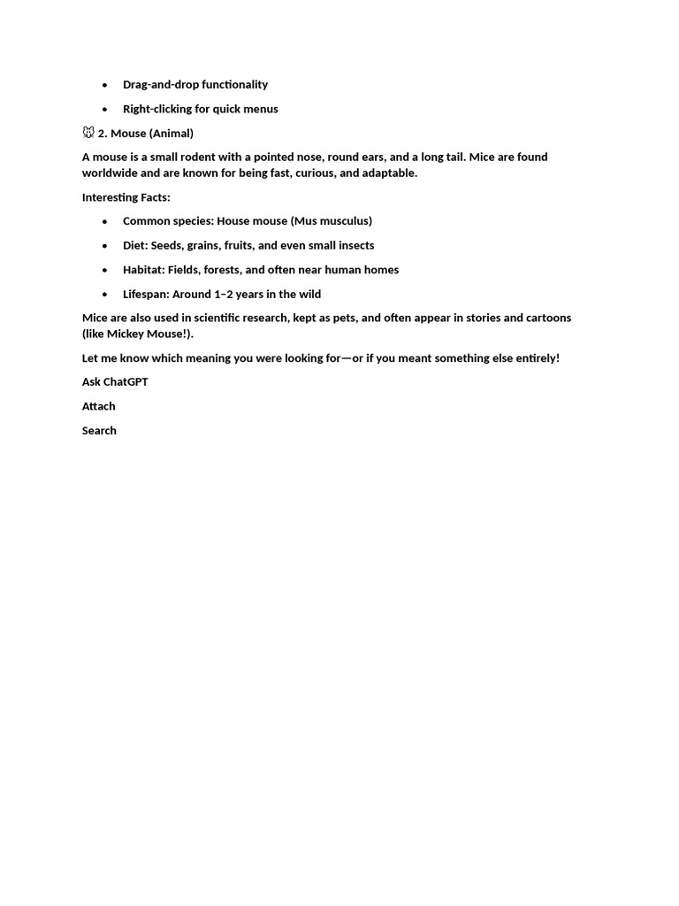 Mouse: Facts and Features Explained | PDF