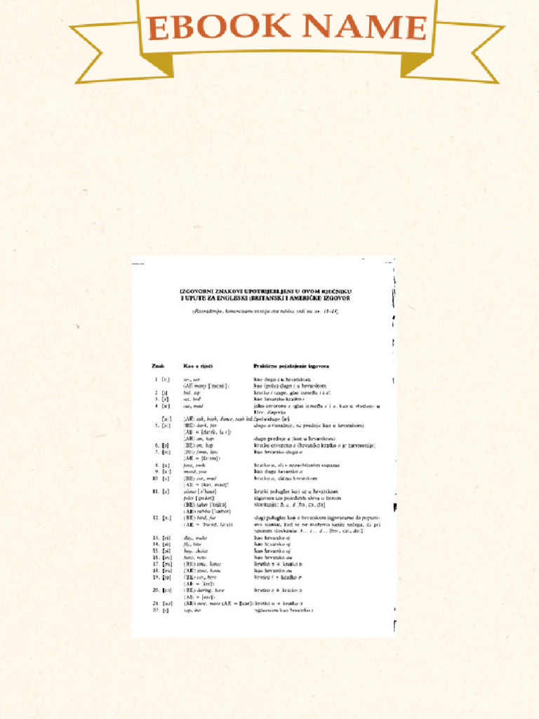 English Croatian Dictionary Veliki Englesko Hrvatski Rječnik 4th Edition Željko Bujas Download | PDF