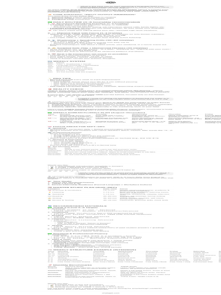 Korean Fluency Plan | PDF