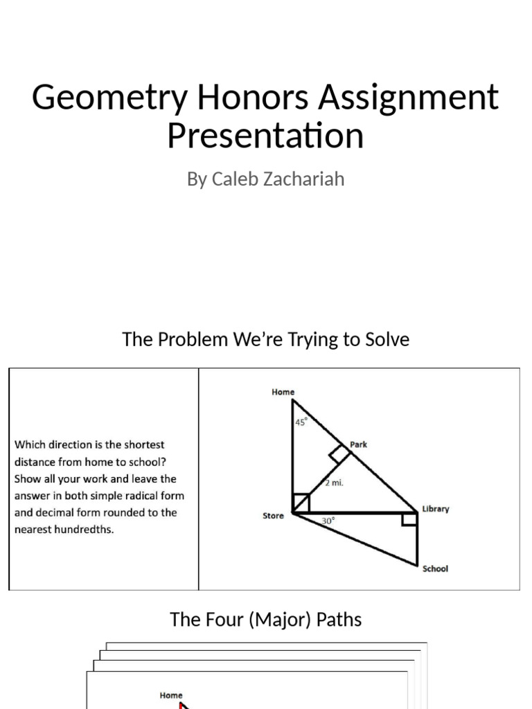 Geometry Honors Assignment Presentation | PDF | Triangle | Euclidean ...
