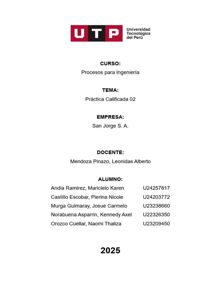 Proyecto Final 2 de Universidad Tecnológ | PDF | Business | Calidad ...