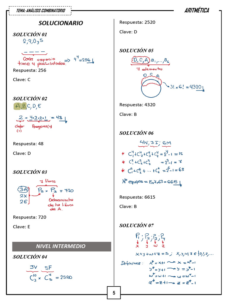 Análisis Combinatorio | PDF