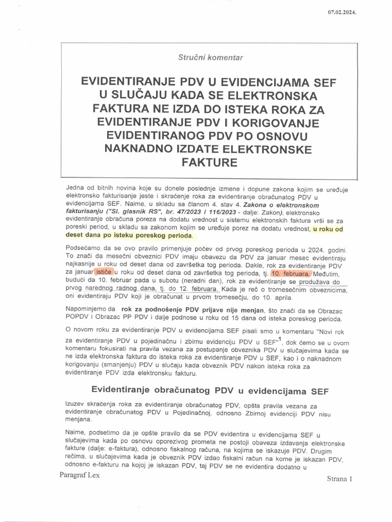 Evidentiranje PDV | PDF