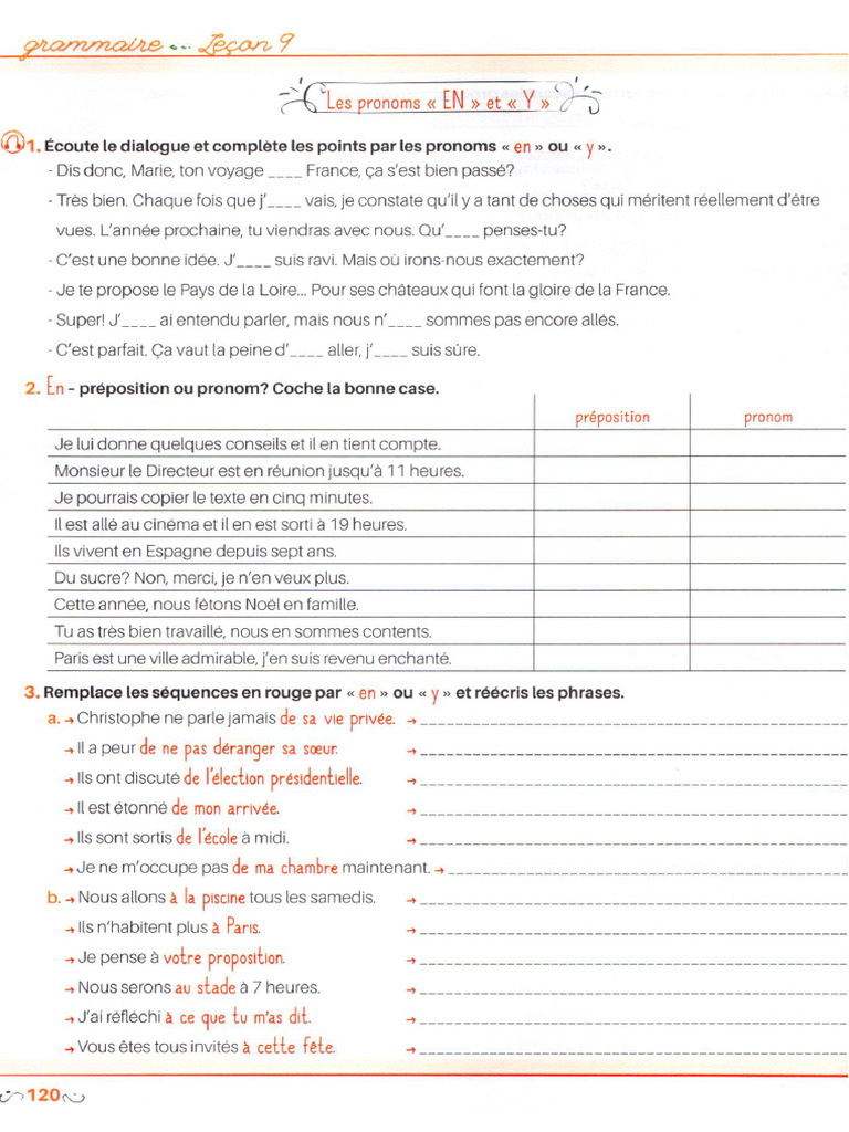 Les Pronoms EN Et Y | PDF