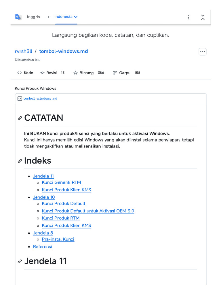 Kunci Produk Windows GitHub | PDF | Windows 10 | Windows 8