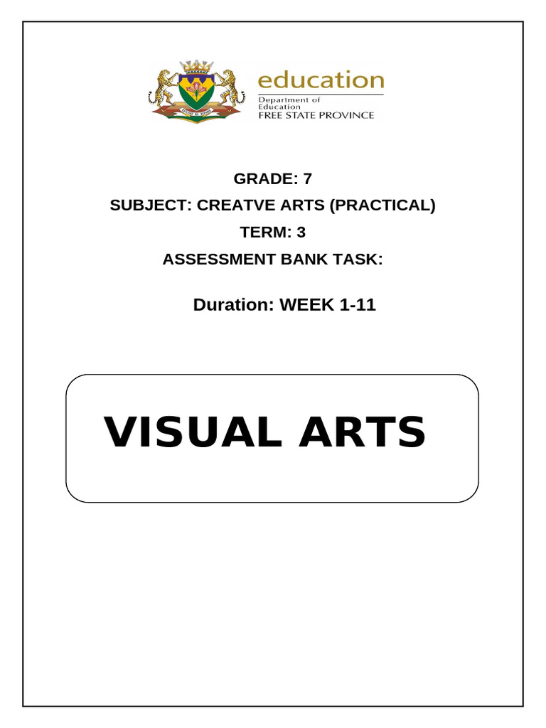 Grade 7 Visual Arts Term 3 Tasks | PDF | Drawing | Shape